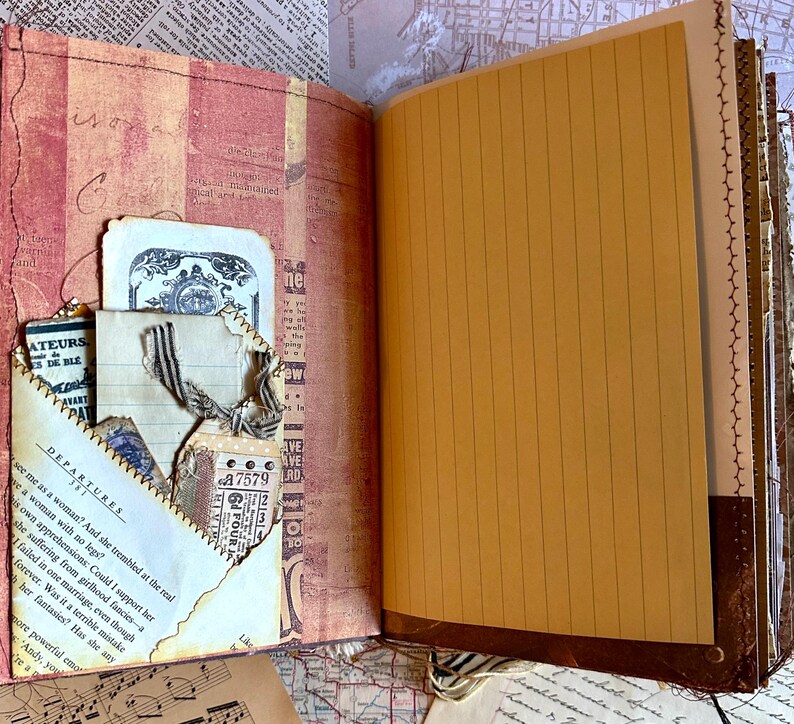 Custom Collage Journal, Junk Journal, Handmade Journal, Mixed Paper ...