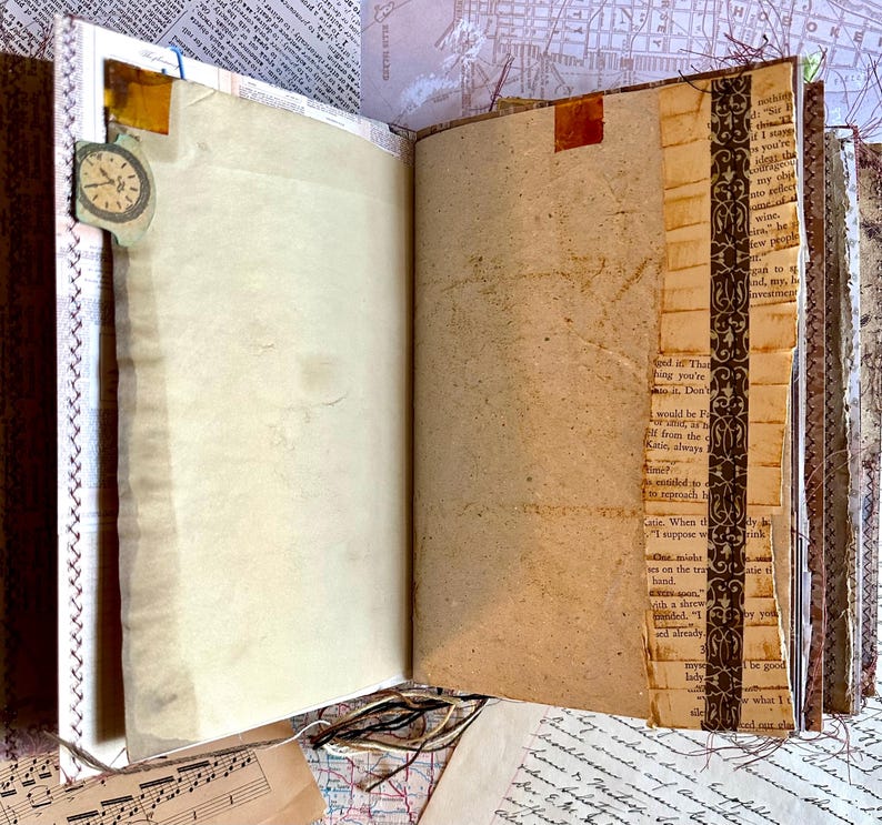 Custom Collage Journal, Junk Journal, Handmade Journal, Mixed Paper ...