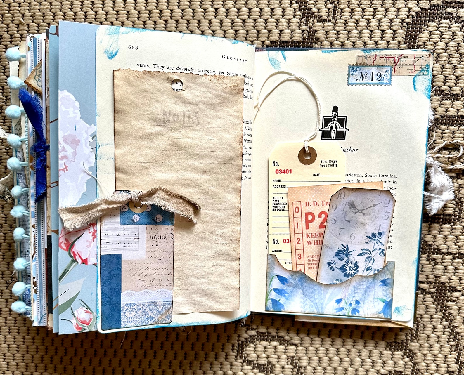 Vintage Book Journal With Writing Board - Etsy