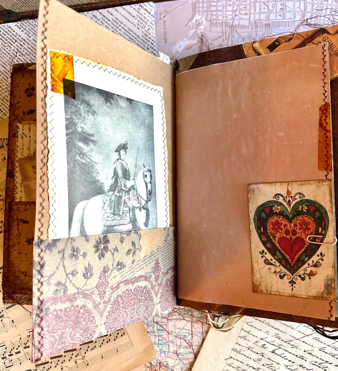 Custom Collage Journal, Junk Journal, Handmade Journal, Mixed Paper ...