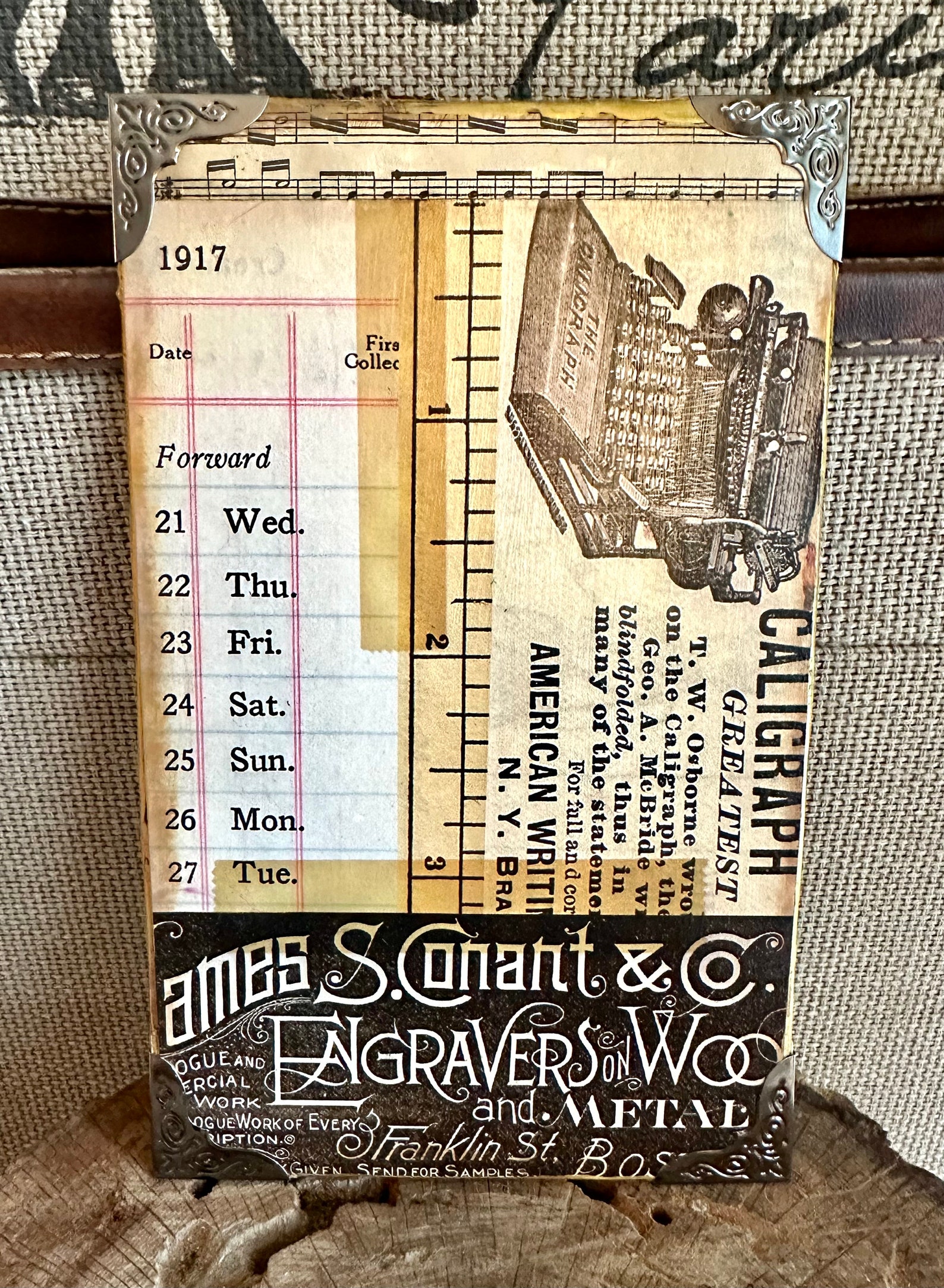 Vintage Book Journal With Writing Board - Etsy