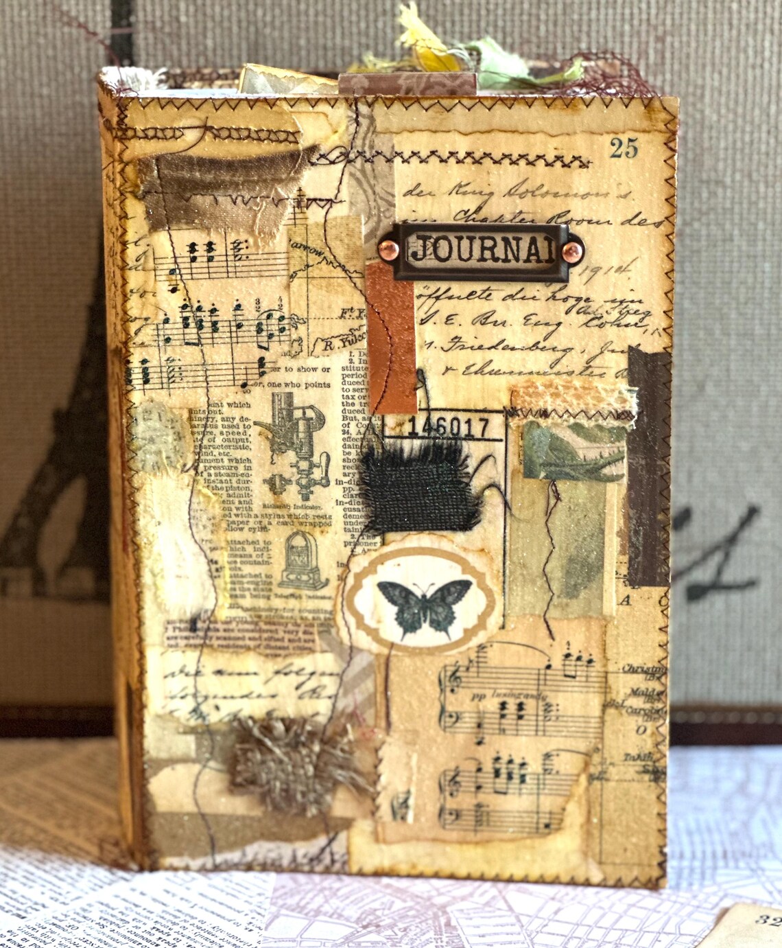 Custom Collage Journal, Junk Journal, Handmade Journal, Mixed Paper ...