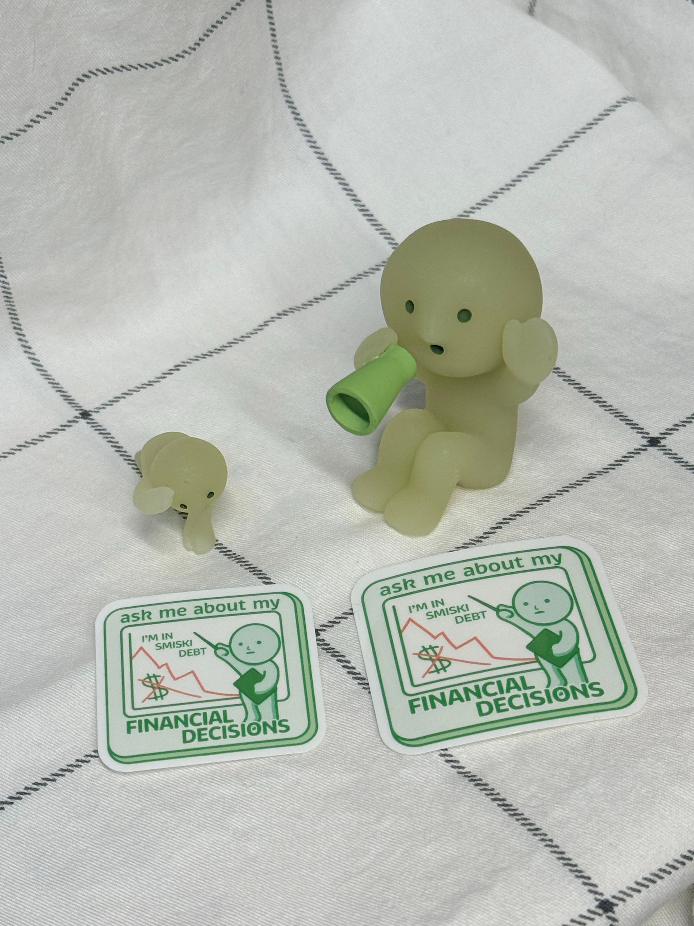 Smiski Debt Sticker - Etsy