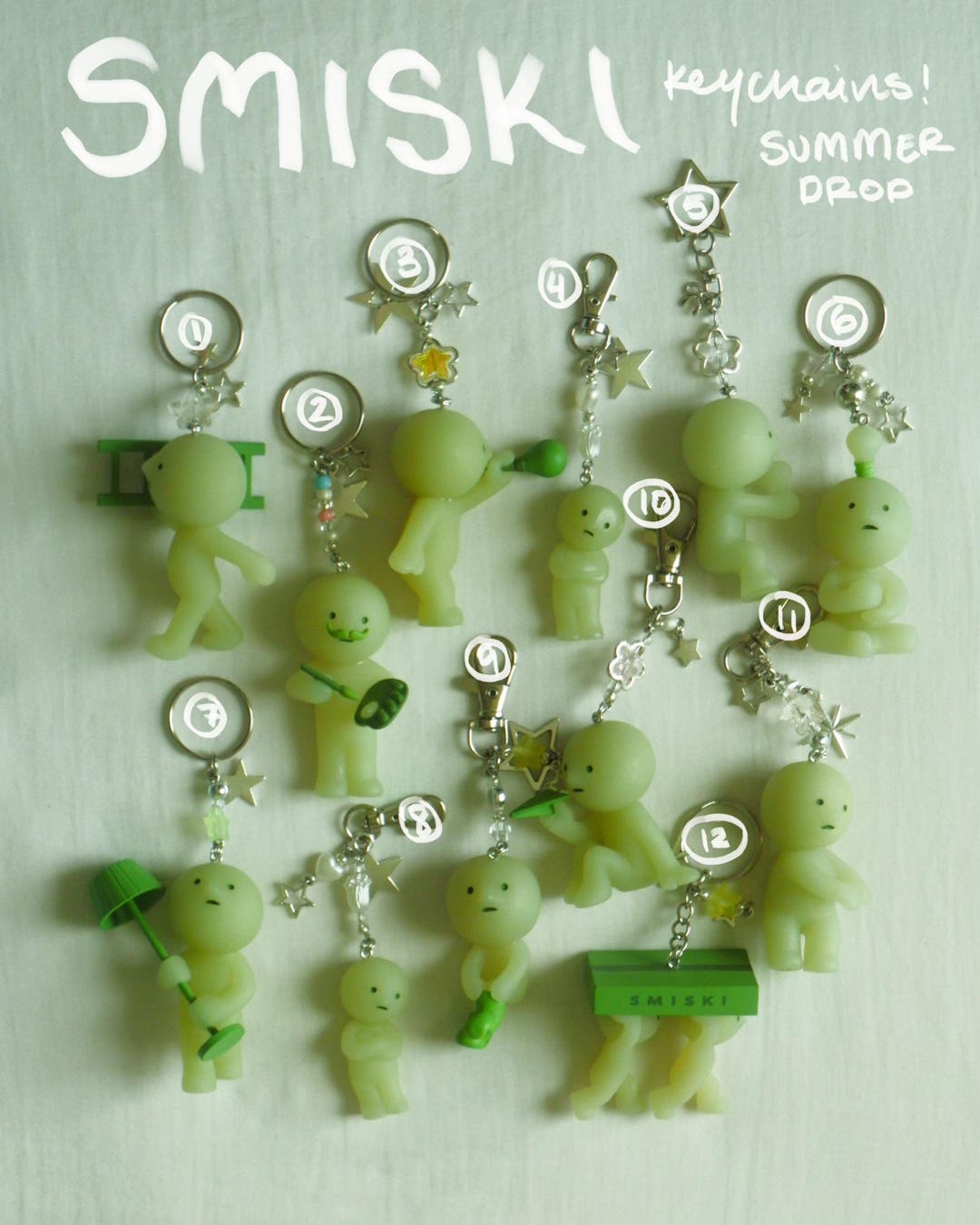 Smiski Keychain With Charms - Etsy