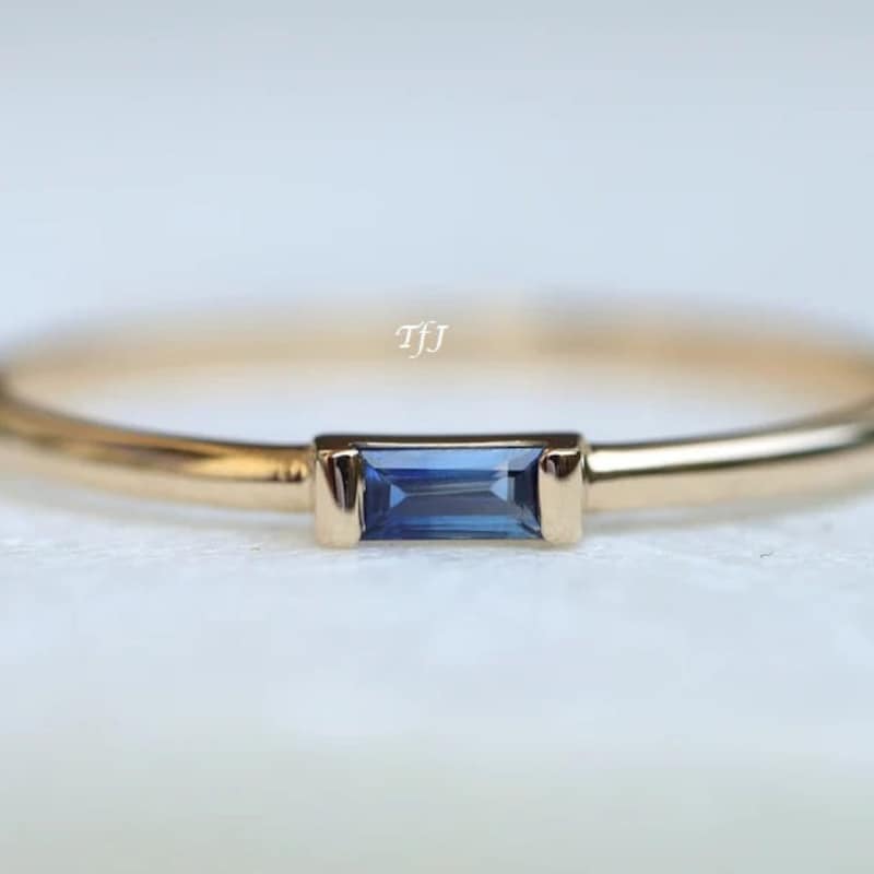 Sapphire Stack Ring - Etsy