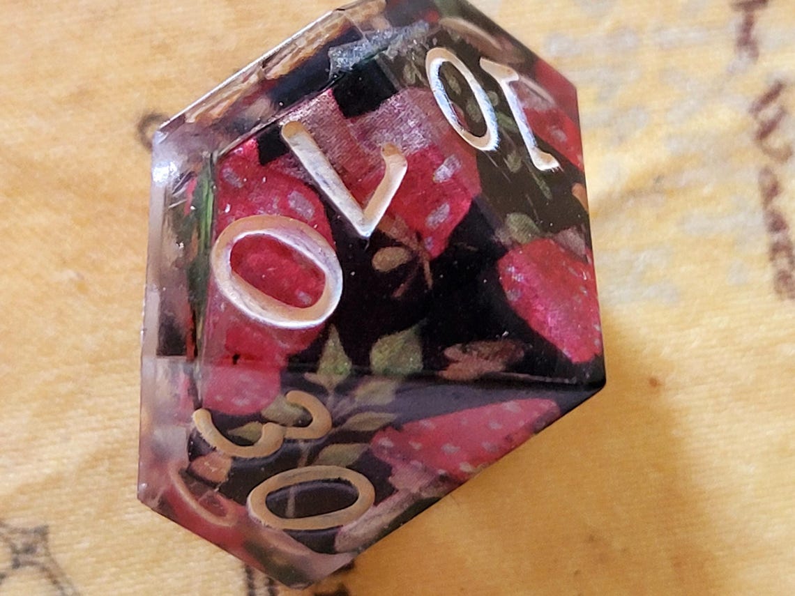 Cottage Core Dice. Dnd Sharp Edge Epoxy Engraved Dice Set. Black - Etsy