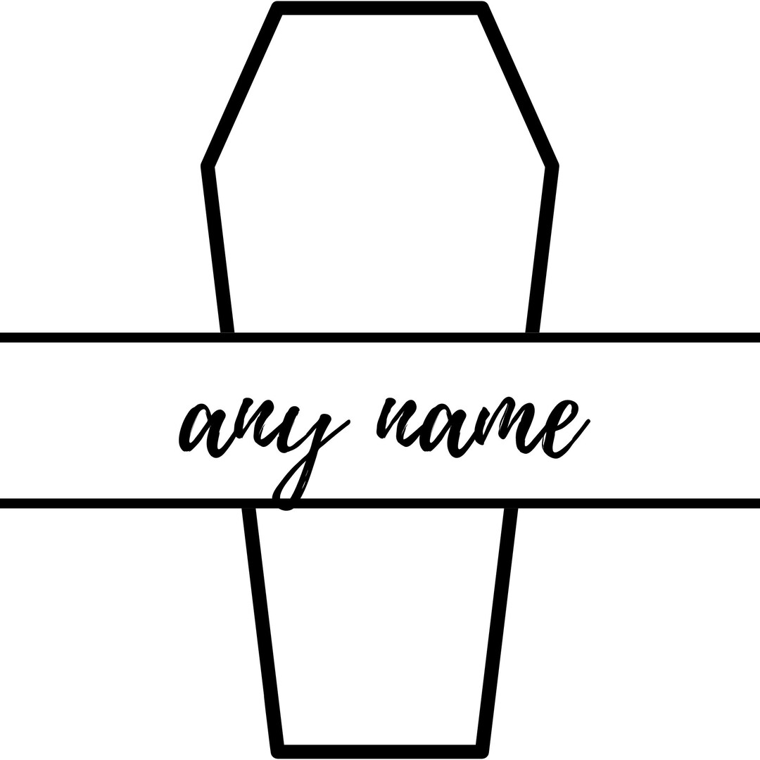 CUSTOM NAME Coffin VINYL Decal - Etsy