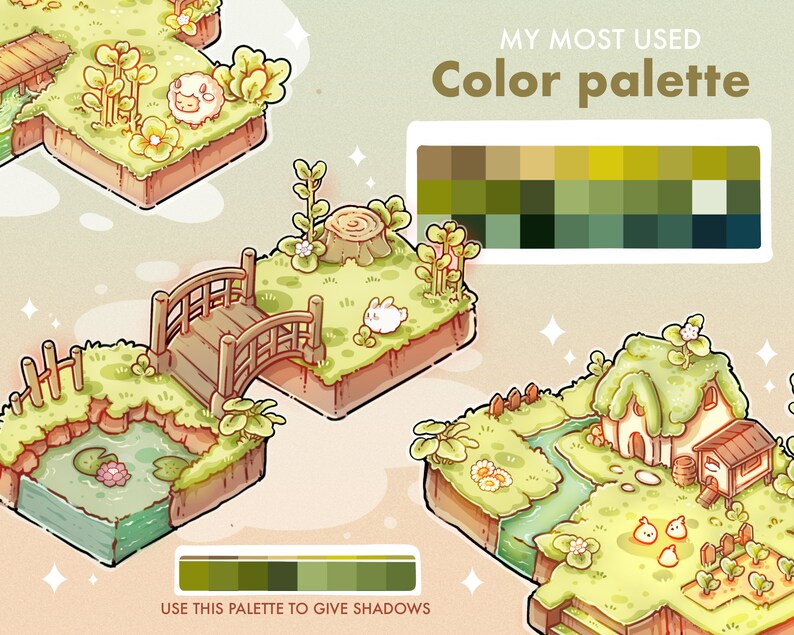 My Go-to Color Palette Set My Most Used Color Palette for My Isometric ...