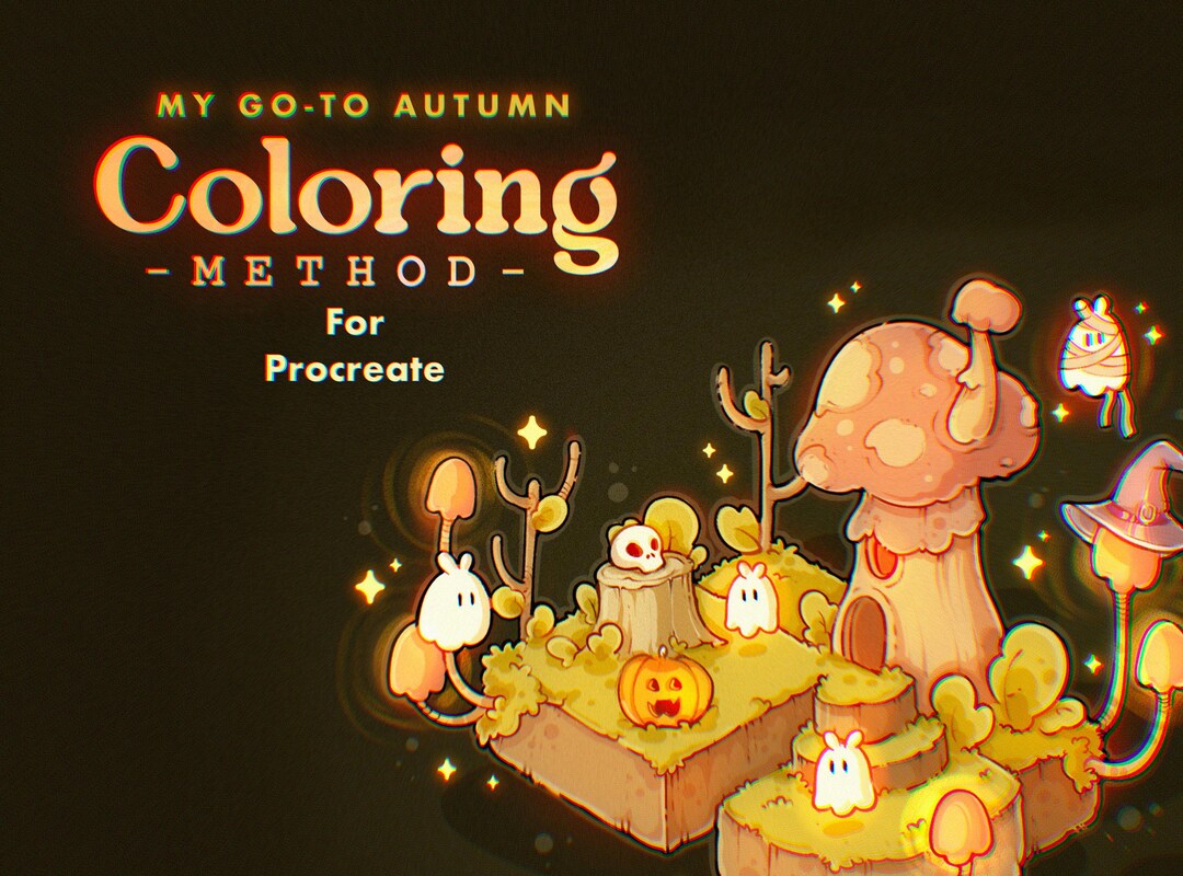 My Go-to Autumn Halloween Coloring Tutorial – Procreate Step-by-step ...