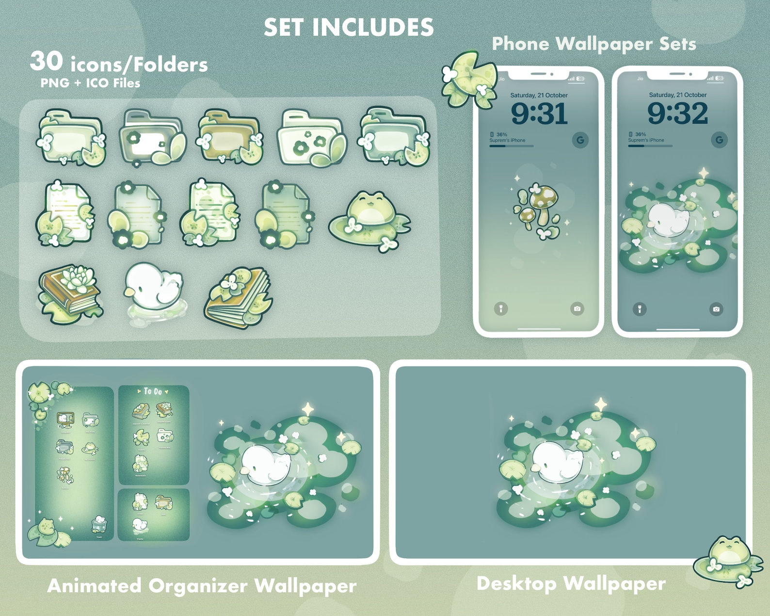 Cute Ducky Animated Desktop Theme Background Wallpaper - Etsy Canada