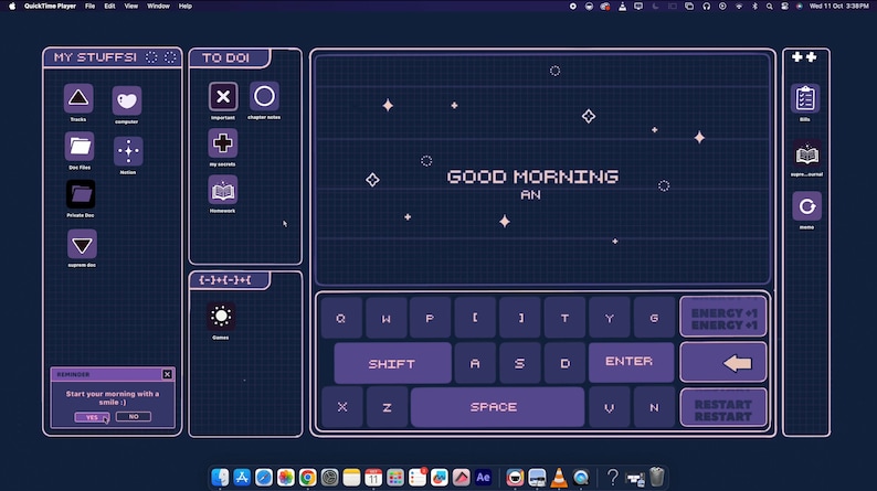 Lofi Gaming Desktop Theme Background Wallpaper Organizer Set | Cozy ...
