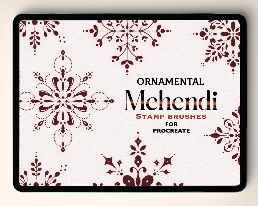 Ornamental Mehendi Procreate Stamp Brushes | Minimalist Ornaments Brush ...