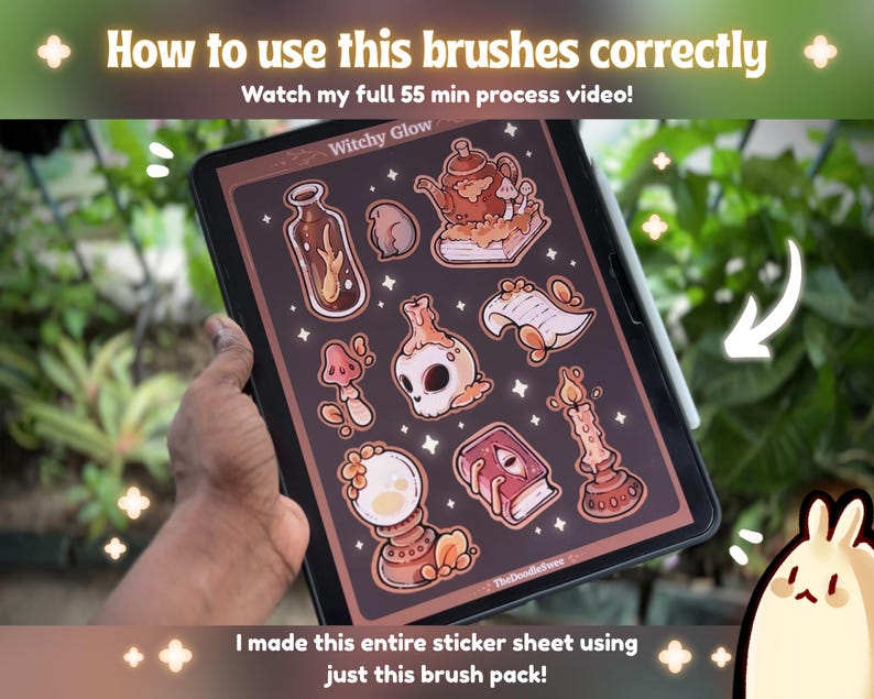 My Sticker Outliner Brush Set | Soft Textured Lineart Brushes for ...