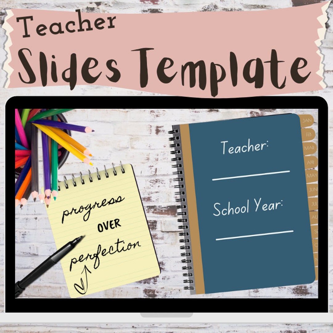 Teacher Planner Template: Editable Google Slides - Etsy