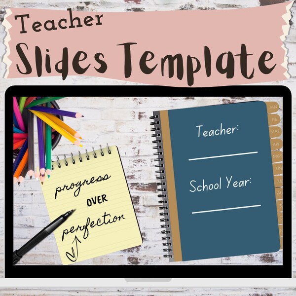 Teacher Slides Template - Etsy
