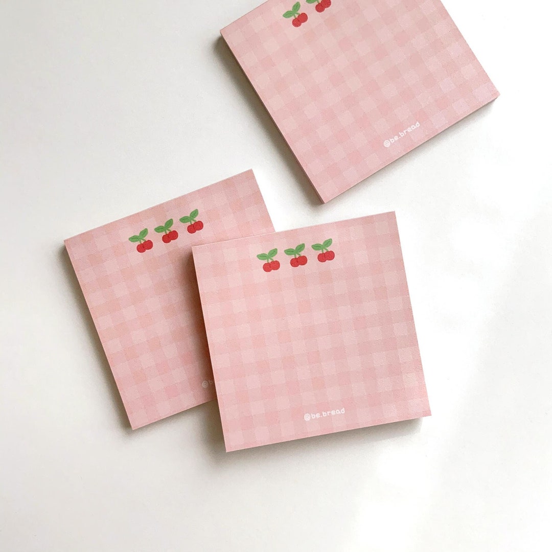 Cherry Memo Pad Cute Memo Pad, Kawaii Memo Pad, Cute Notepad, Kawaii ...