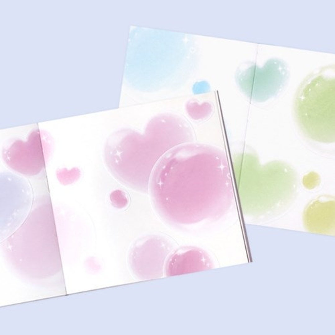 Big Bubble Background Sticker Pack | Cute Vellum Stickers, Bullet ...
