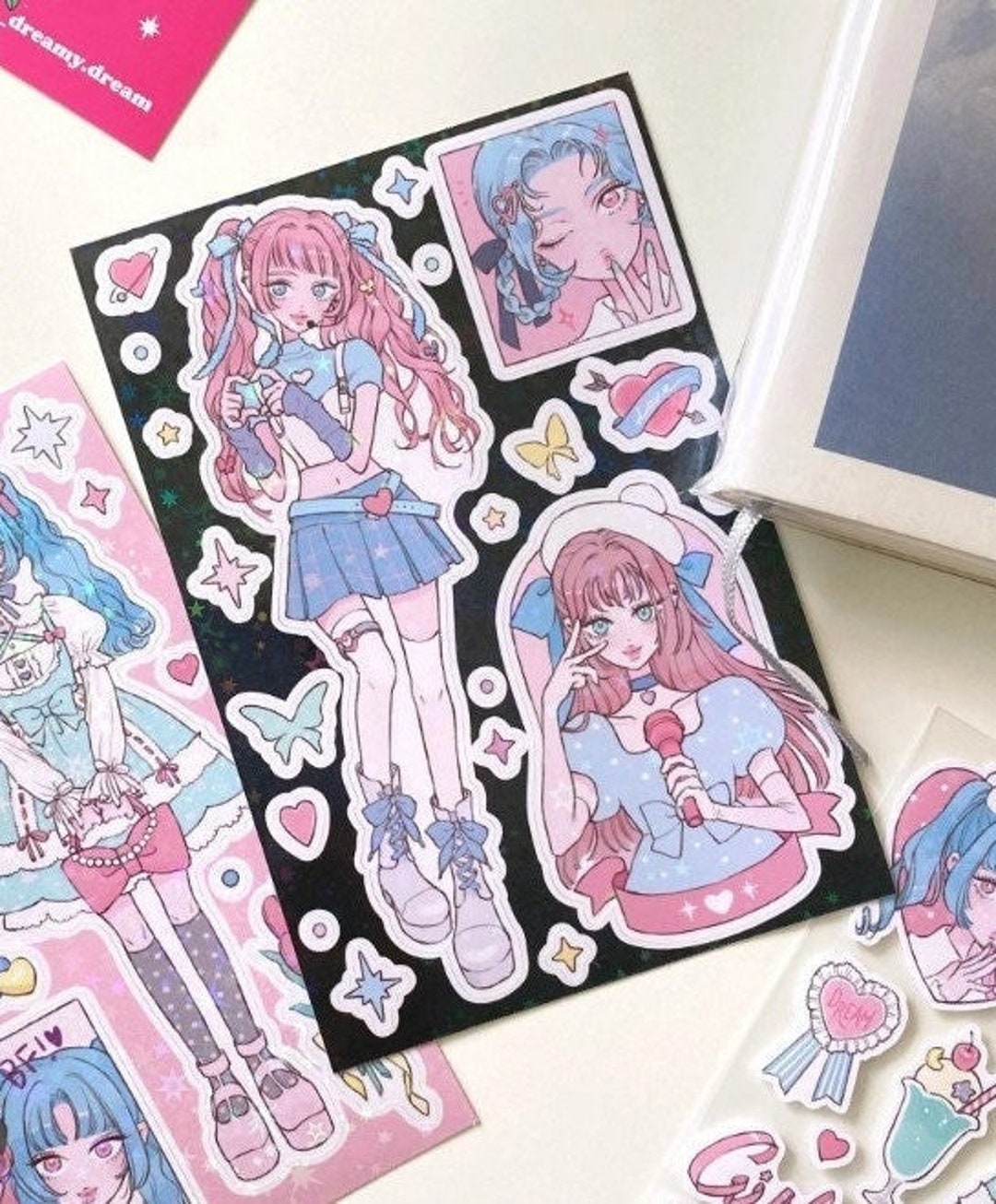 K-pop Idol Girl Sticker Sheet | Cute Girl Sticker Sheet, Bullet Journal ...