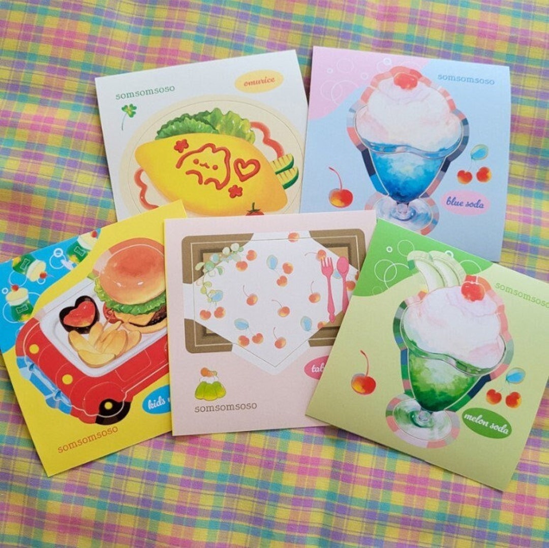 Som Som Restaurant Sticker Pack Cute Vellum Stickers, Bullet Journal ...