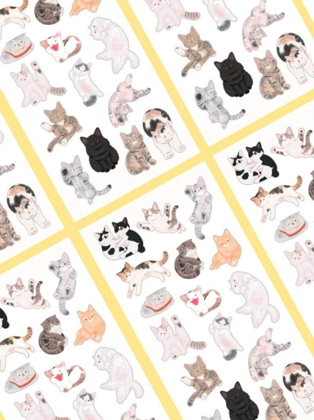 Life of Cats I Sticker Sheet Cute Cat Sticker Sheet, Bullet Journal ...