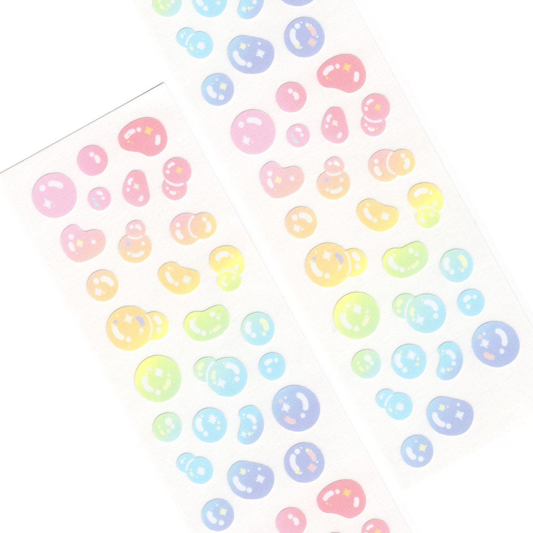 Rainbow Bubble Deco Sticker Sheet Kpop Polco Deco Stickers, Kpop ...