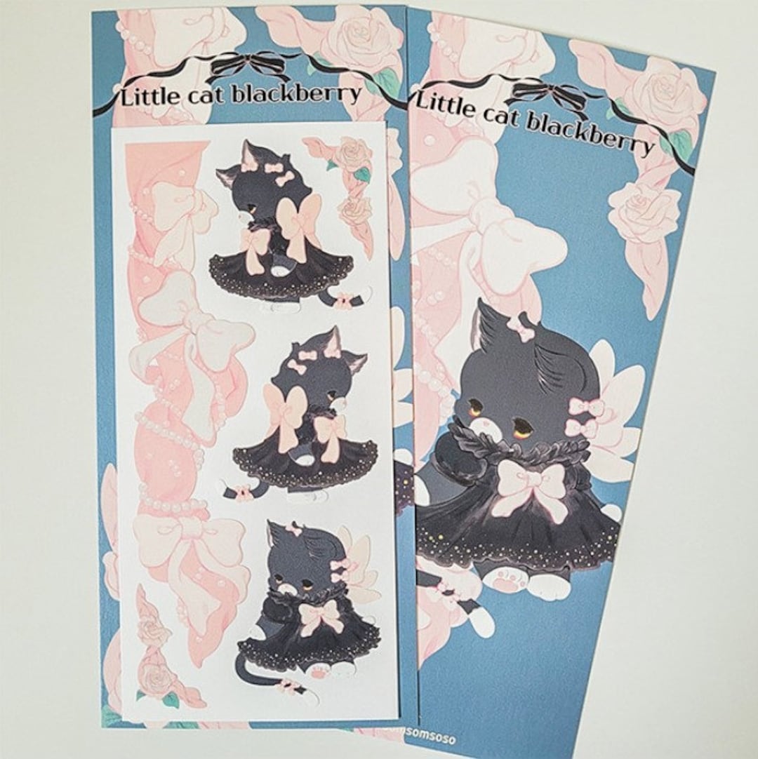 Little Cat Blackberry Sticker Sheet Cute Cat Sticker Sheet, Bullet ...