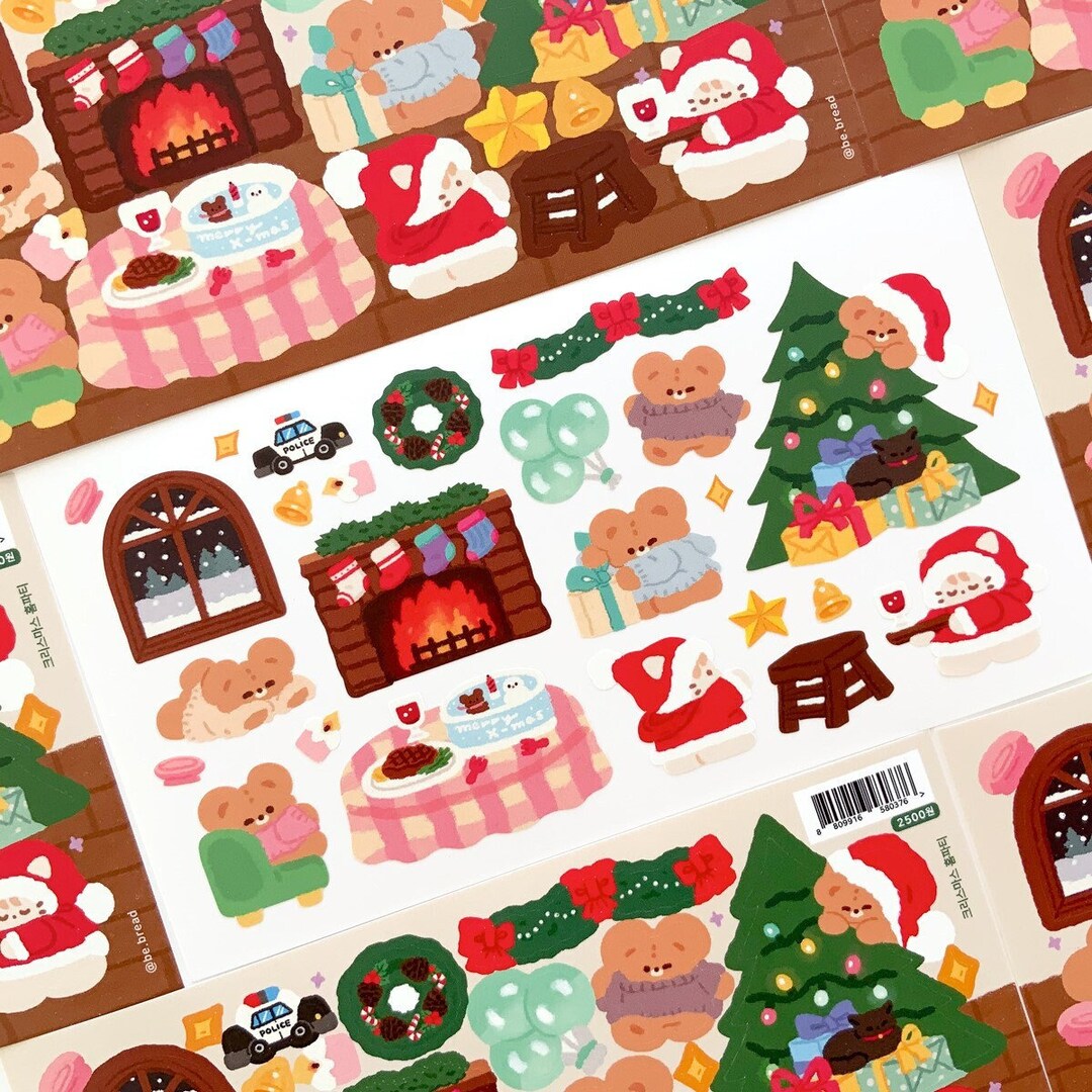 Christmas Party Sticker Sheet | Cute Sticker Sheet, Bullet Journal ...