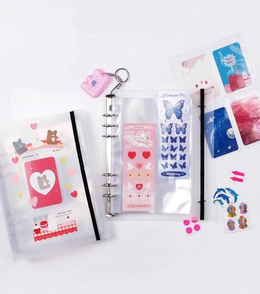 A5 6 Ring Deco Pocket Binder Series | K-pop Photocard Collect Binder ...