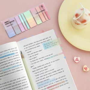 Short Index Highlighter Tabs I | Cute Index Sticky Note, Kawaii Binder ...