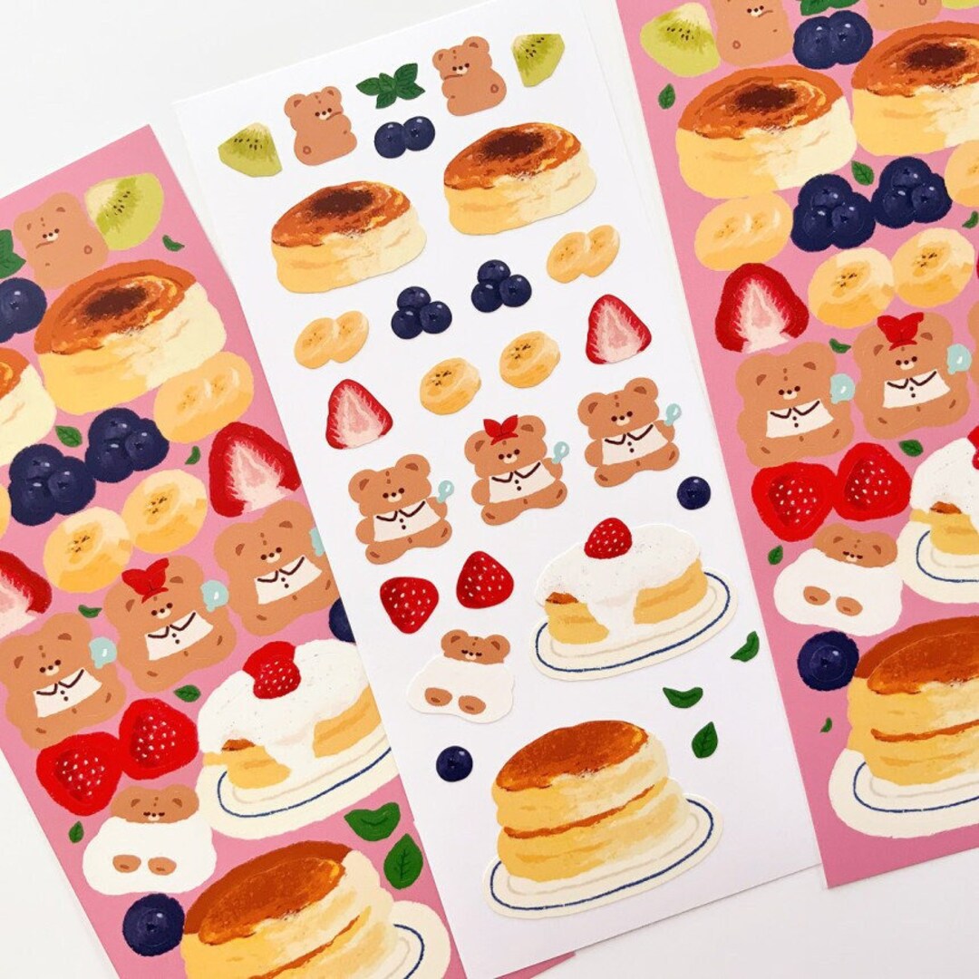 Soufflé Pancakes Sticker Sheet | Cute Sticker Sheet, Bullet Journal ...