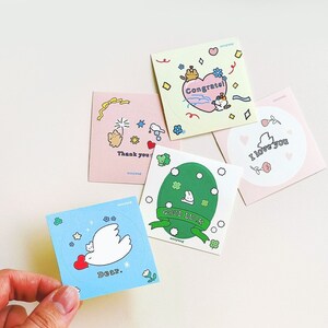 Cute White Cat Card Set Series | Cute Card Set, Kawaii Card Set ...