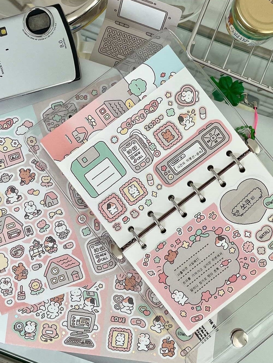 Retro Sticker Pack | Cute Sticker Sheet, Bullet Journal Stickers ...