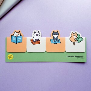 Reading Cats I Magnetic Bookmark Set Cute Cat Bookmarks, Aesthetic ...