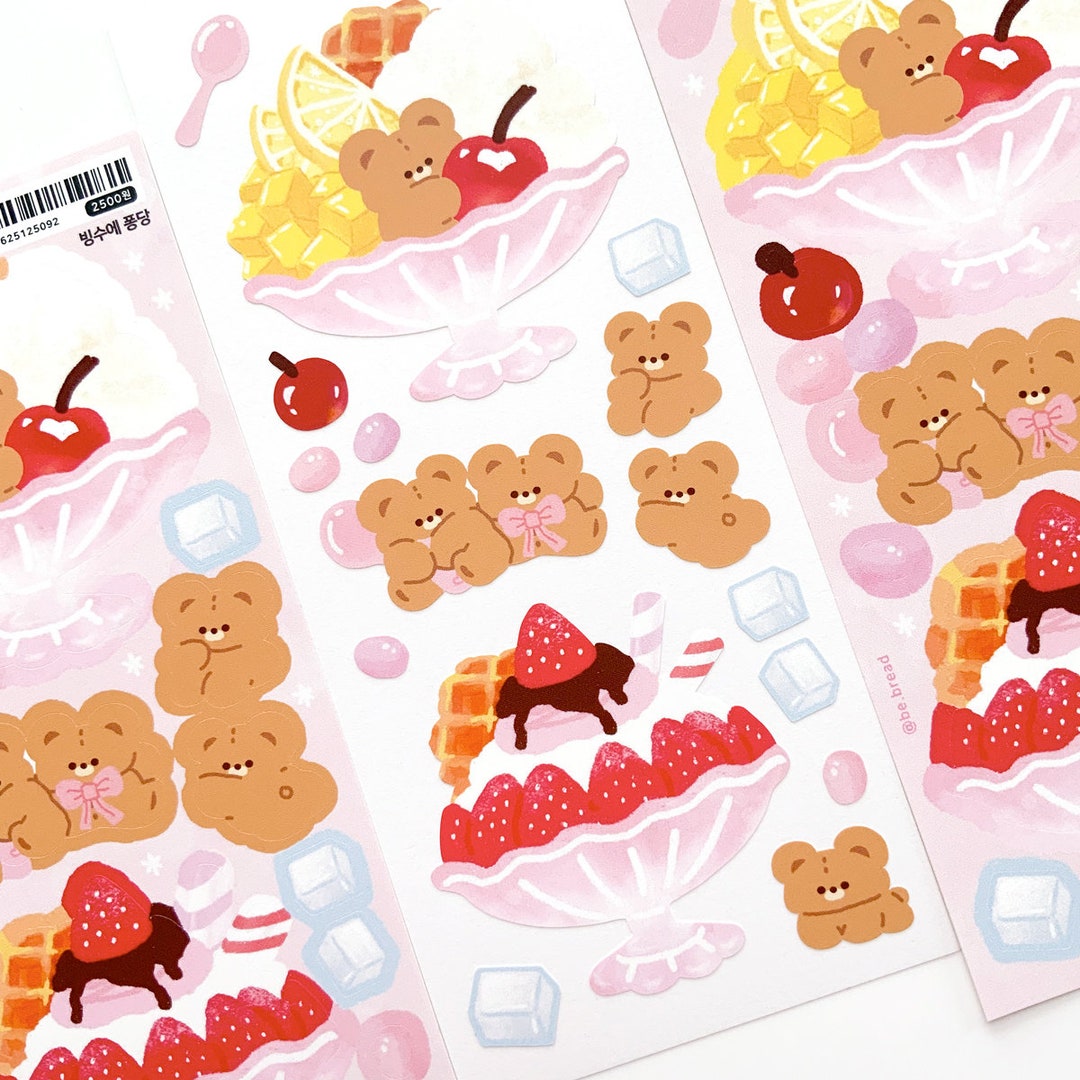 Shaved Ice Sticker Sheet Cute Sticker Sheet, Bullet Journal Stickers ...