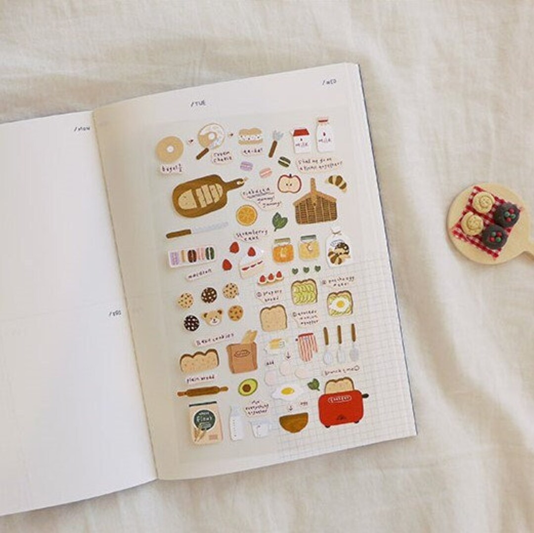 Suatelier Sticker 1083 I Like Bread Bullet Journal Stickers, Planner ...