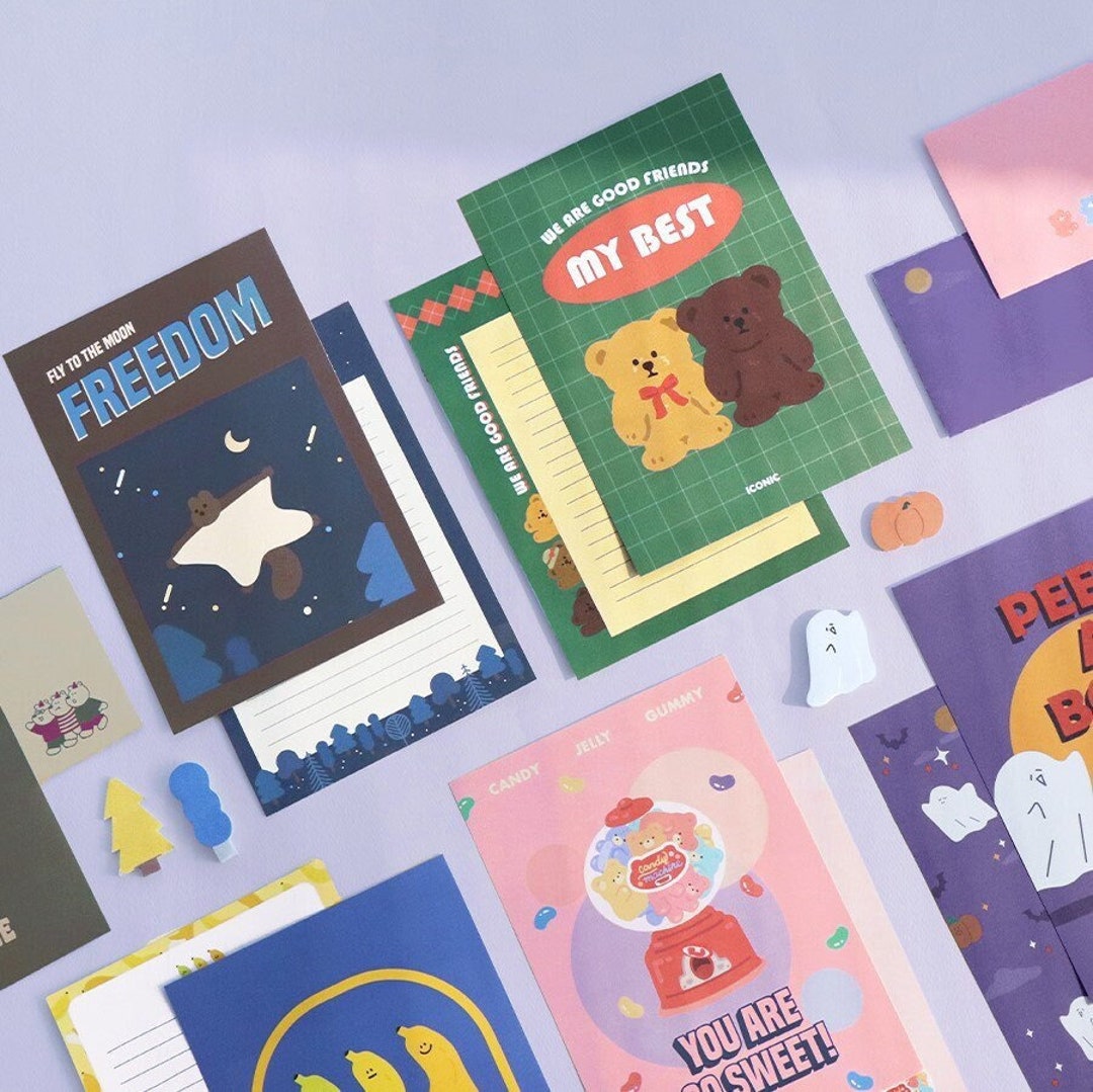 Retro Letter Set Series | Cute Letter Set, Kawaii Letter Set, Cute ...