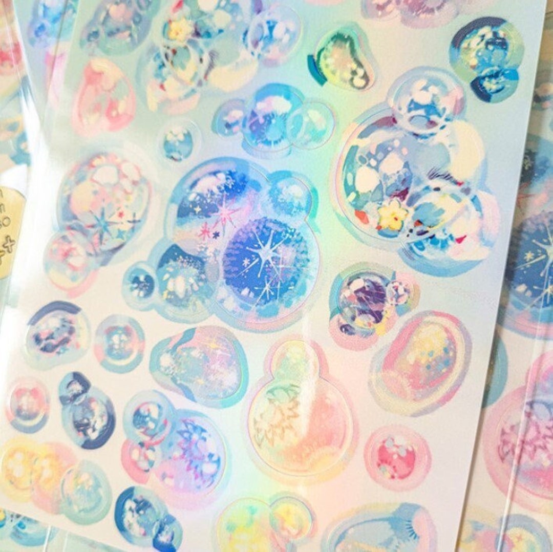 Twinkle Blue Bubble Sticker Sheet | Cute Sticker Sheet, Bullet Journal ...