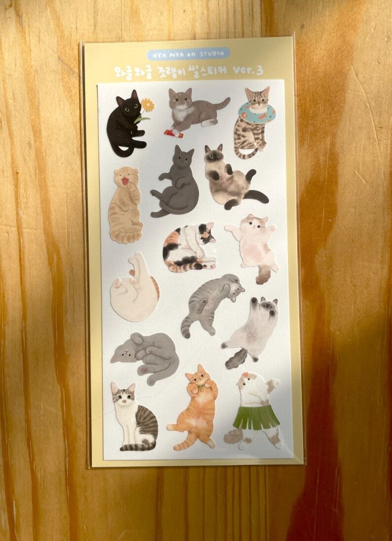 Life of Cats III Sticker Sheet Cute Cat Sticker Sheet - Etsy