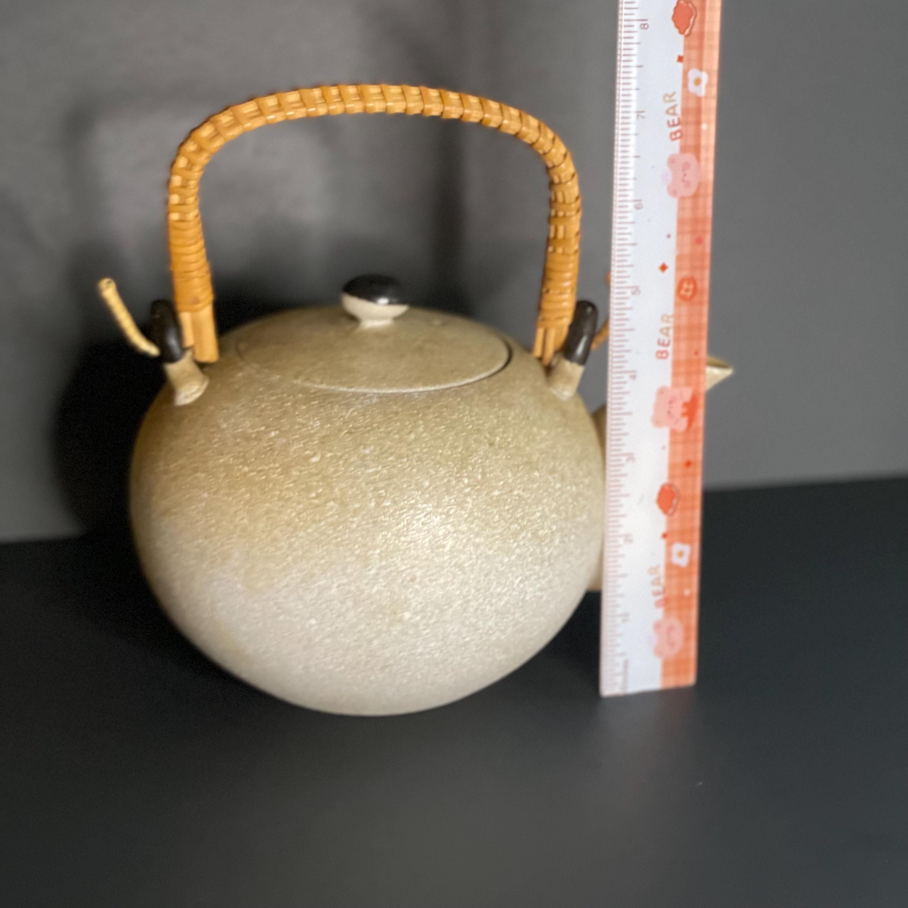 Ceramic Japanese Teapot With Bamboo Handle Teapot With Bamboo Design - Etsy