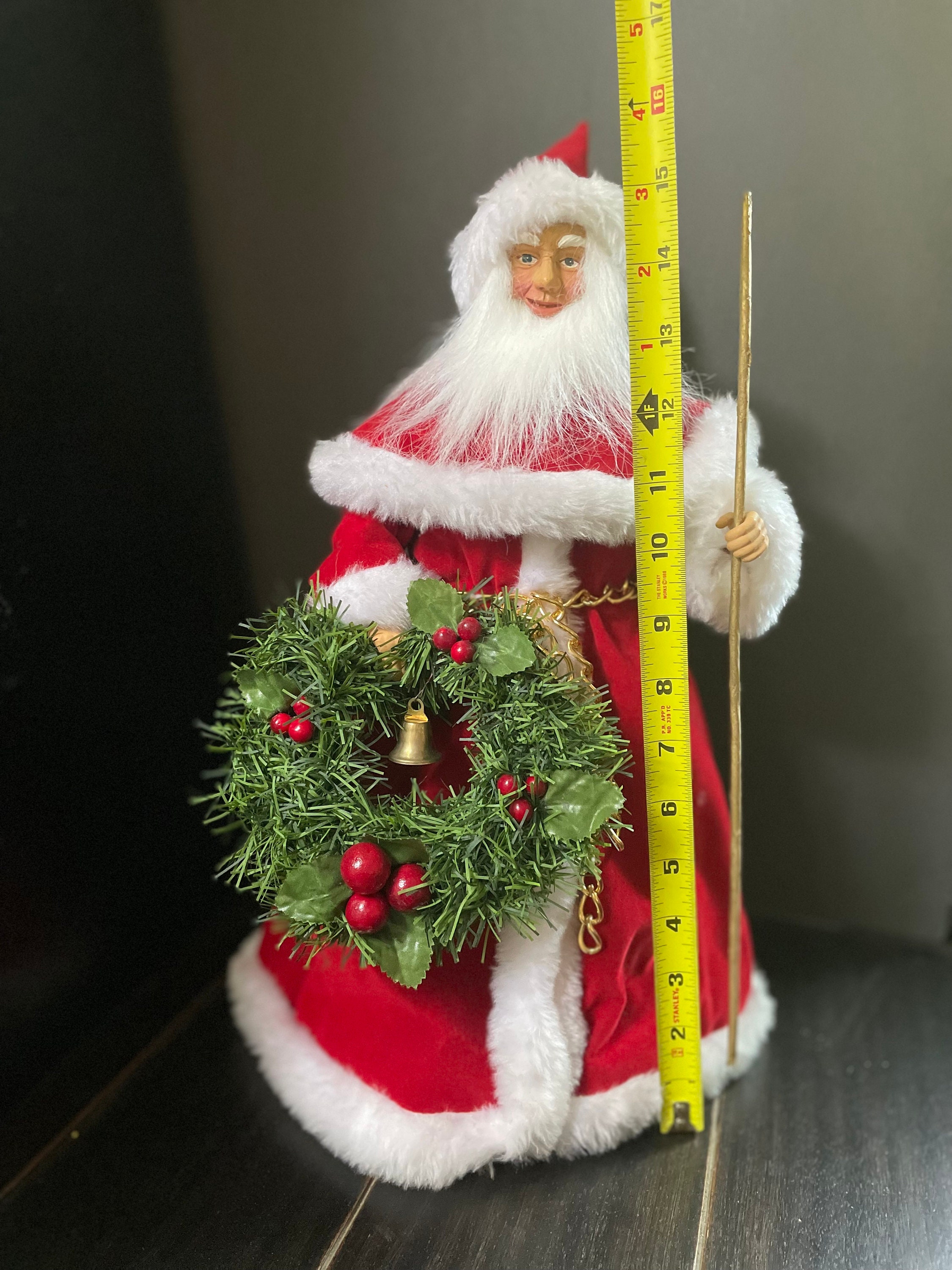Vintage Santa Tree Topper-centerpiece Santa-tabletop Santa-mantel Decor ...