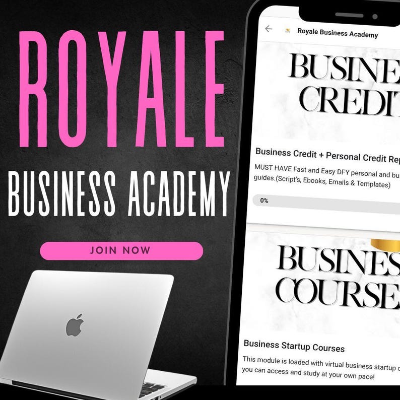 Royale Business Academy MRR Course DFY Business Digital Course PLR Digital Products Bundle With ...