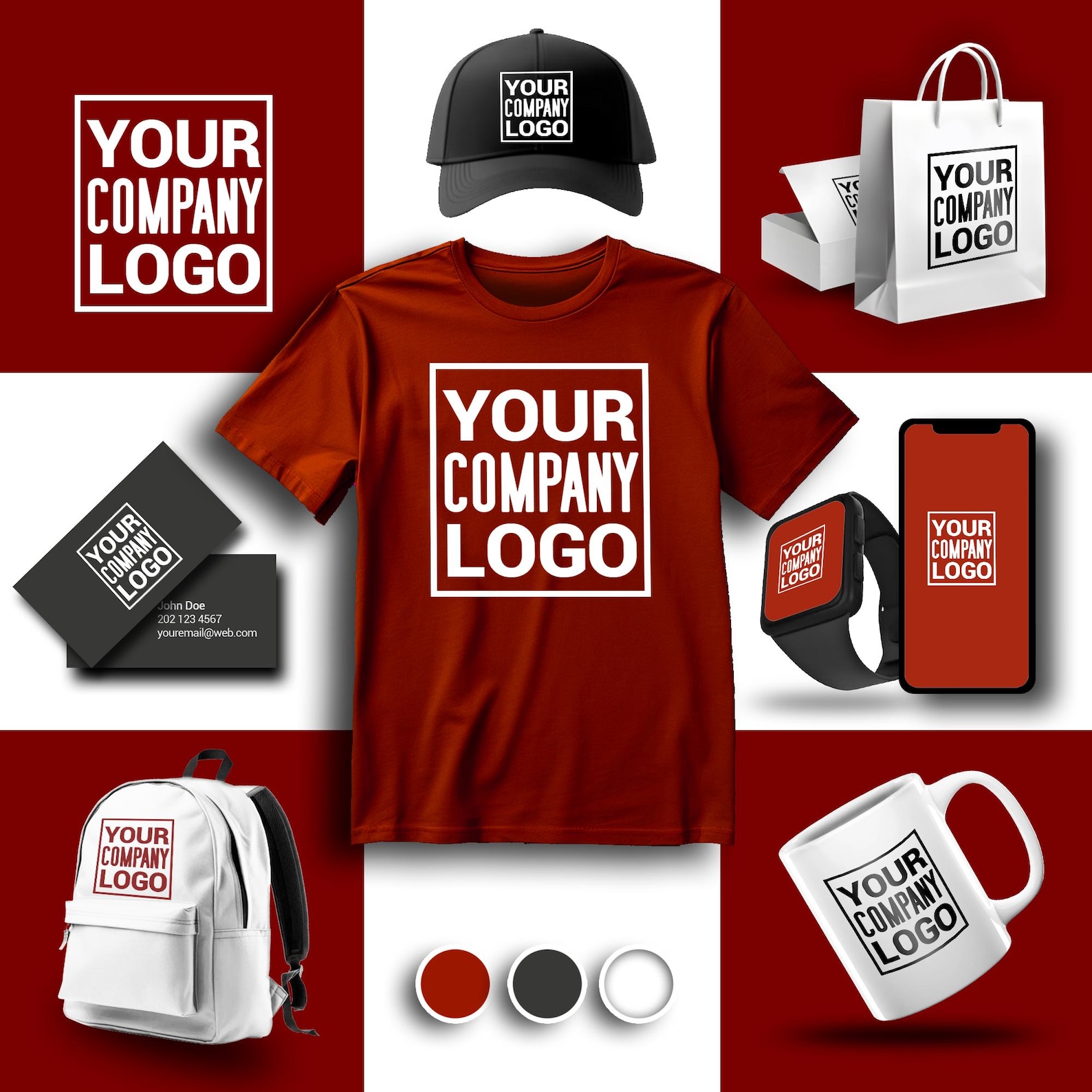 4 High Quality PSD Product Mockups With Customizable Logos for Shirt ...