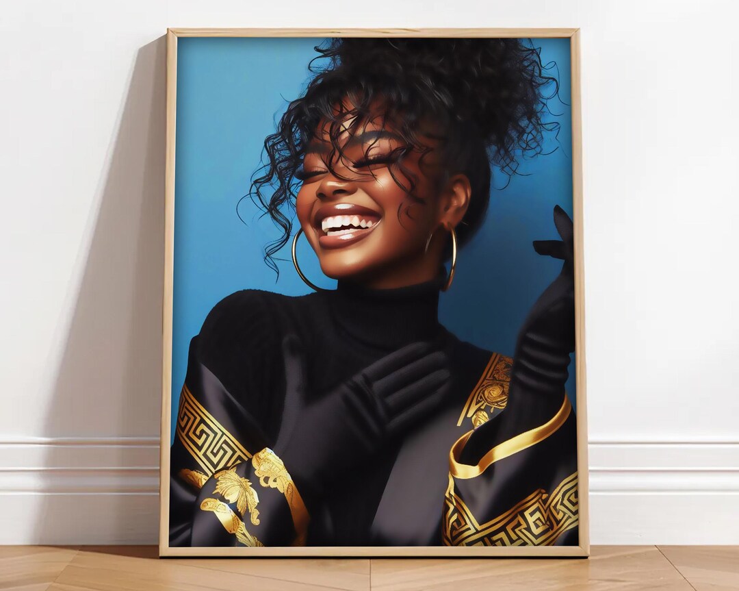 Dope Black Woman Art African American Wall Decor Melanin Canvas Afro ...