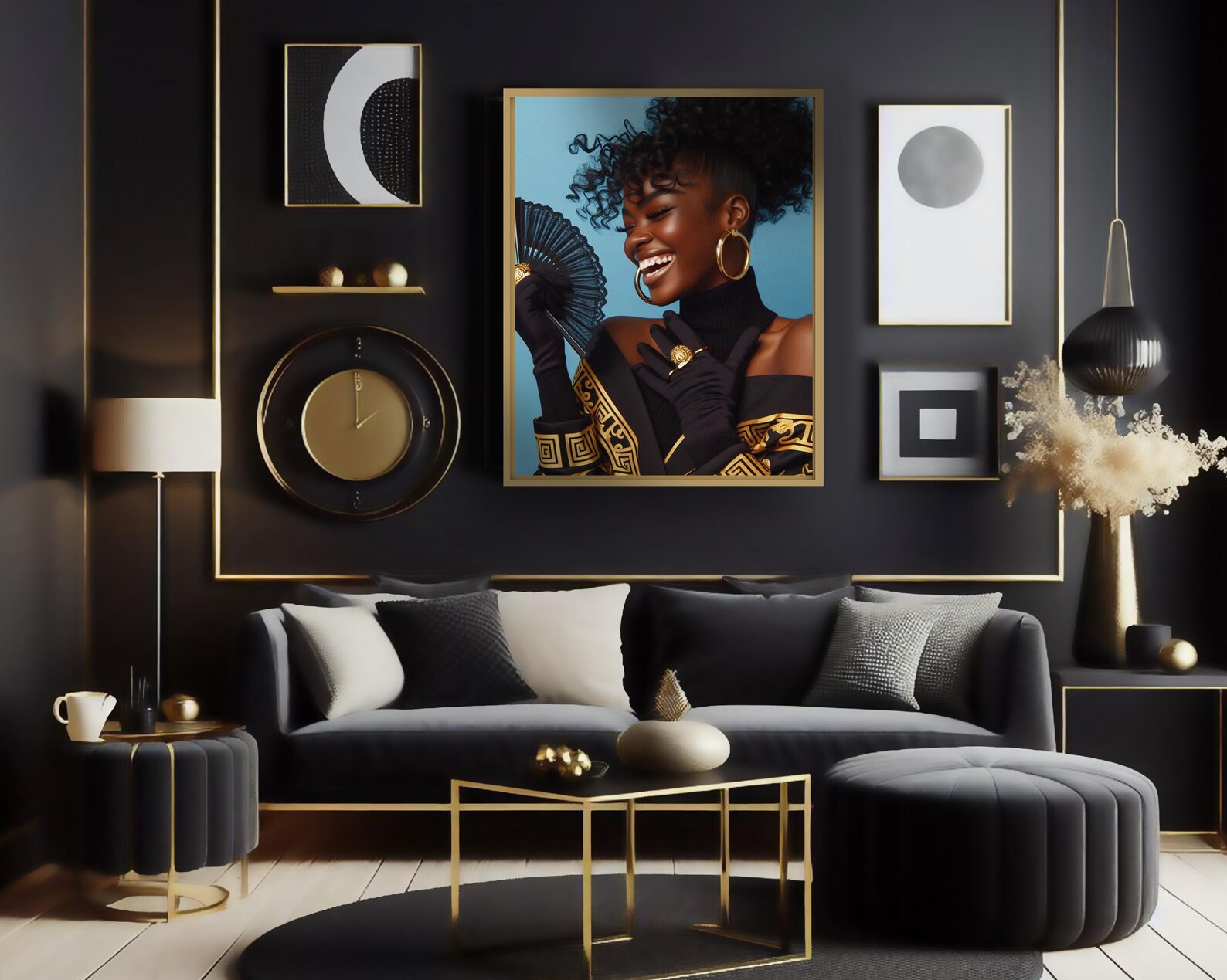 Dope Black Woman Art African American Wall Decor Melanin Canvas Afro ...