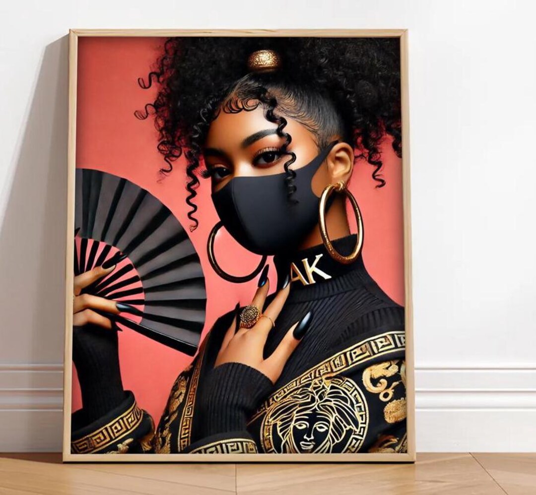 Dope Black Woman Art African American Wall Decor Melanin Canvas Art for ...