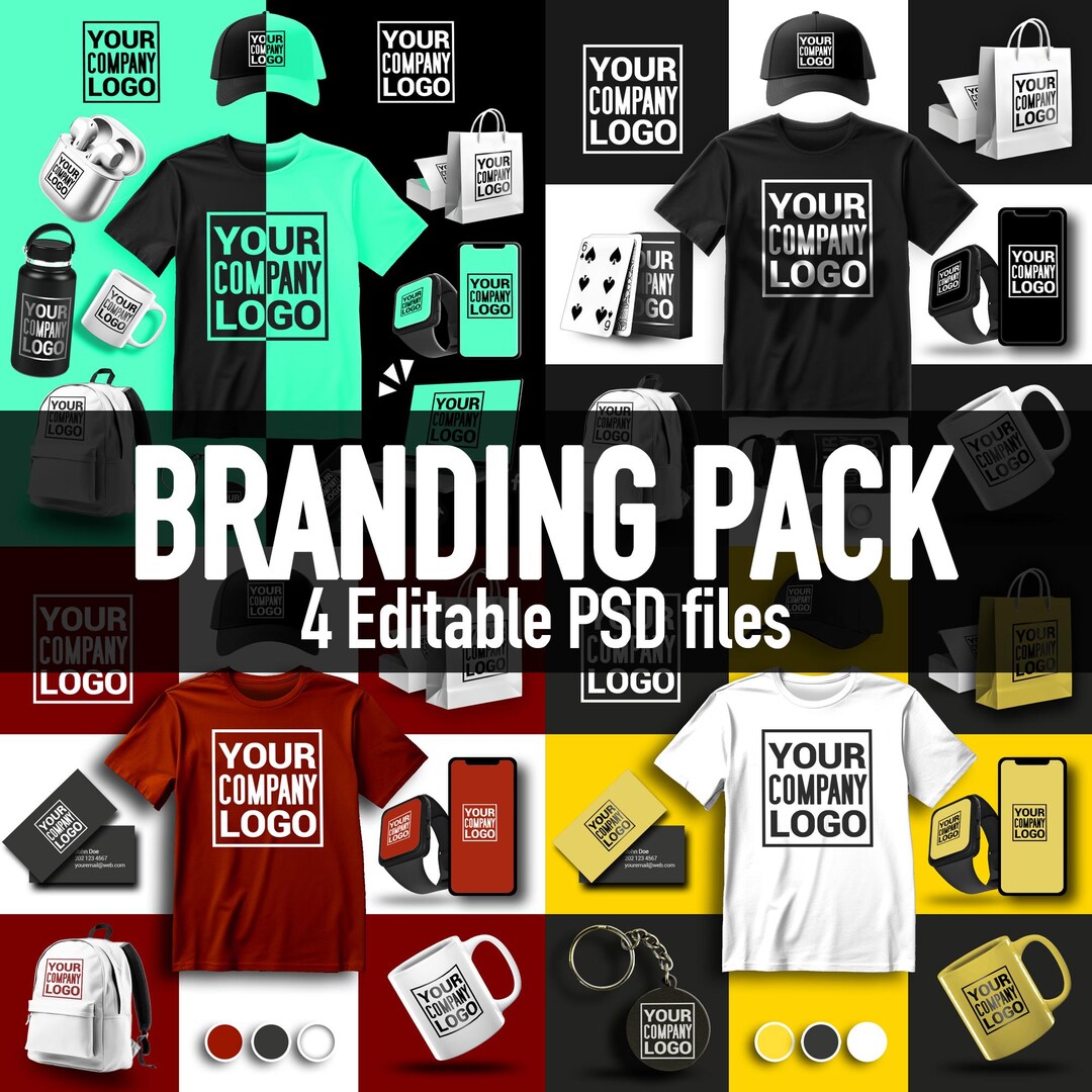 4 High Quality PSD Product Mockups With Customizable Logos for Shirt ...