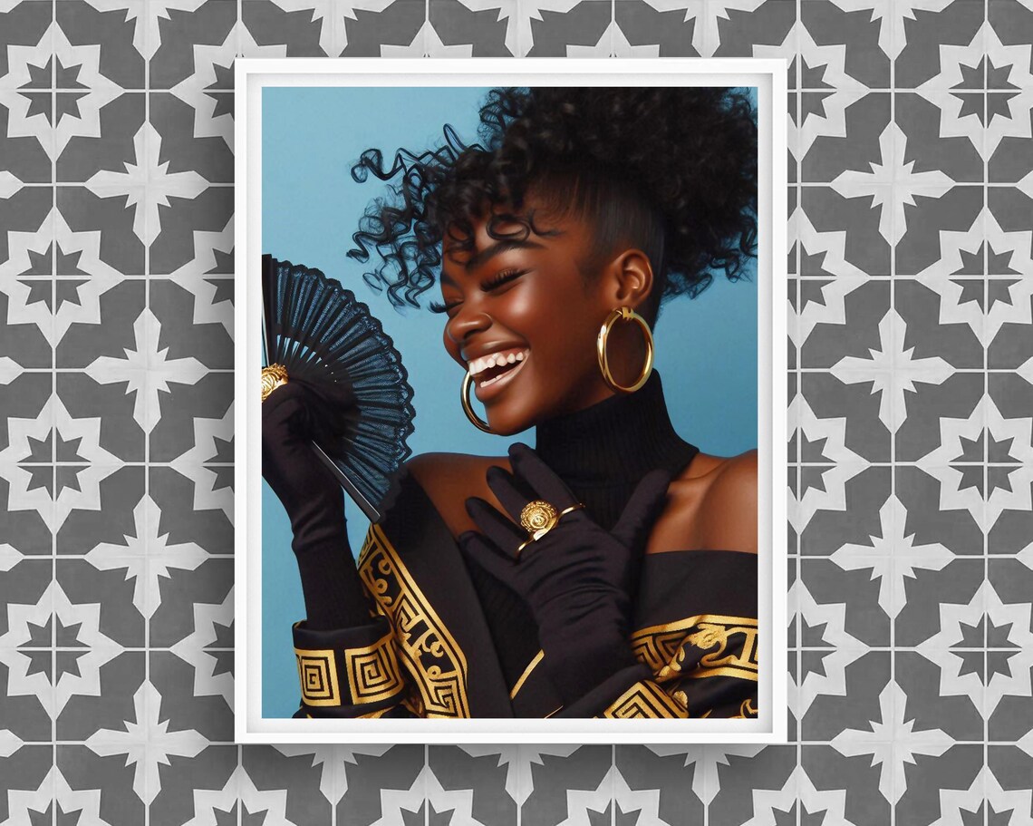 Dope Black Woman Art African American Wall Decor Melanin Canvas Afro ...