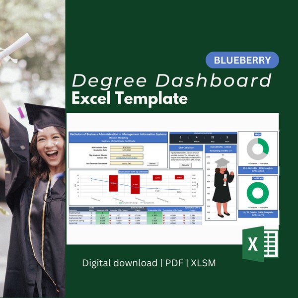 Excel College Plan - Etsy