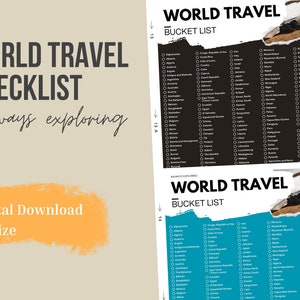 Countries of the World Checklist Visited Countries Places I've Been ...