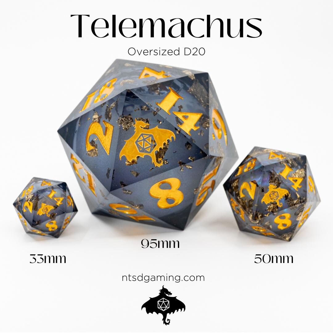Telemachus | 50mm Liquid Core D20 | D&D Dice | RPG - Etsy